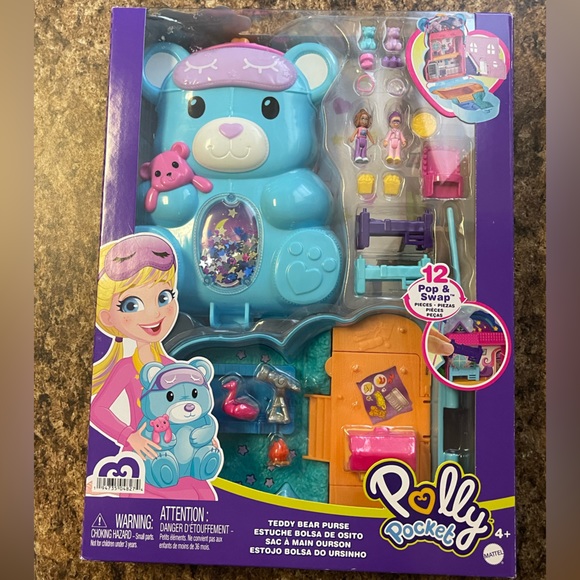 Mattel | Toys | Polly Pocket Teddy Bear Purse Compact | Poshmark